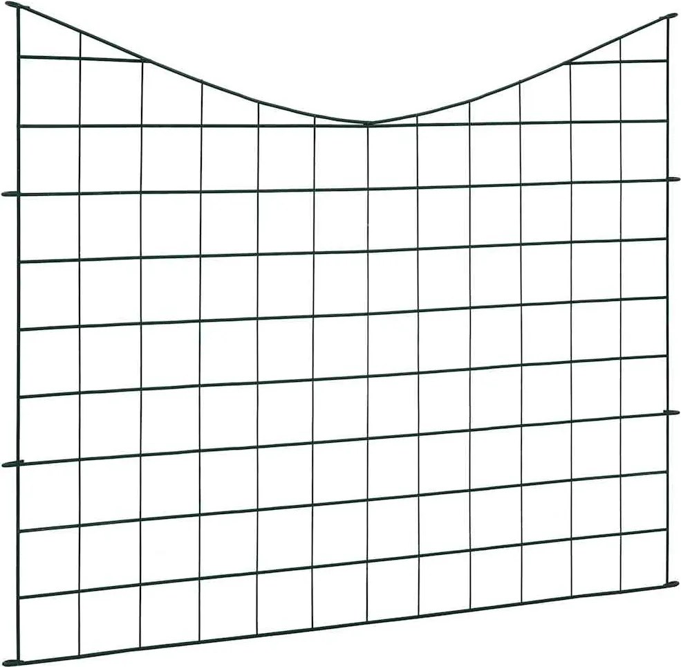 Zahradní plot s obloukem dolů 77,5 x 64 cm zelený 146104