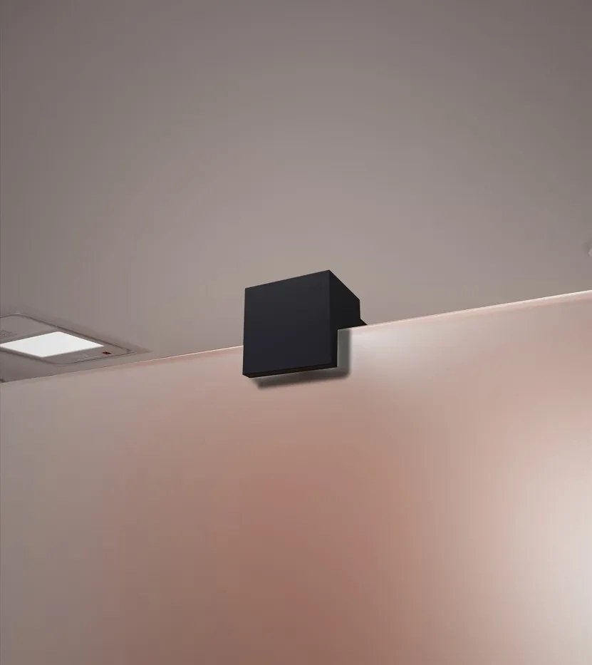 Erga Paris, sprchová zástěna Walk-In 30x200 cm, 8mm sklo námraza, černý profil, ERG-V02-PARIS-030x200-FR-BK