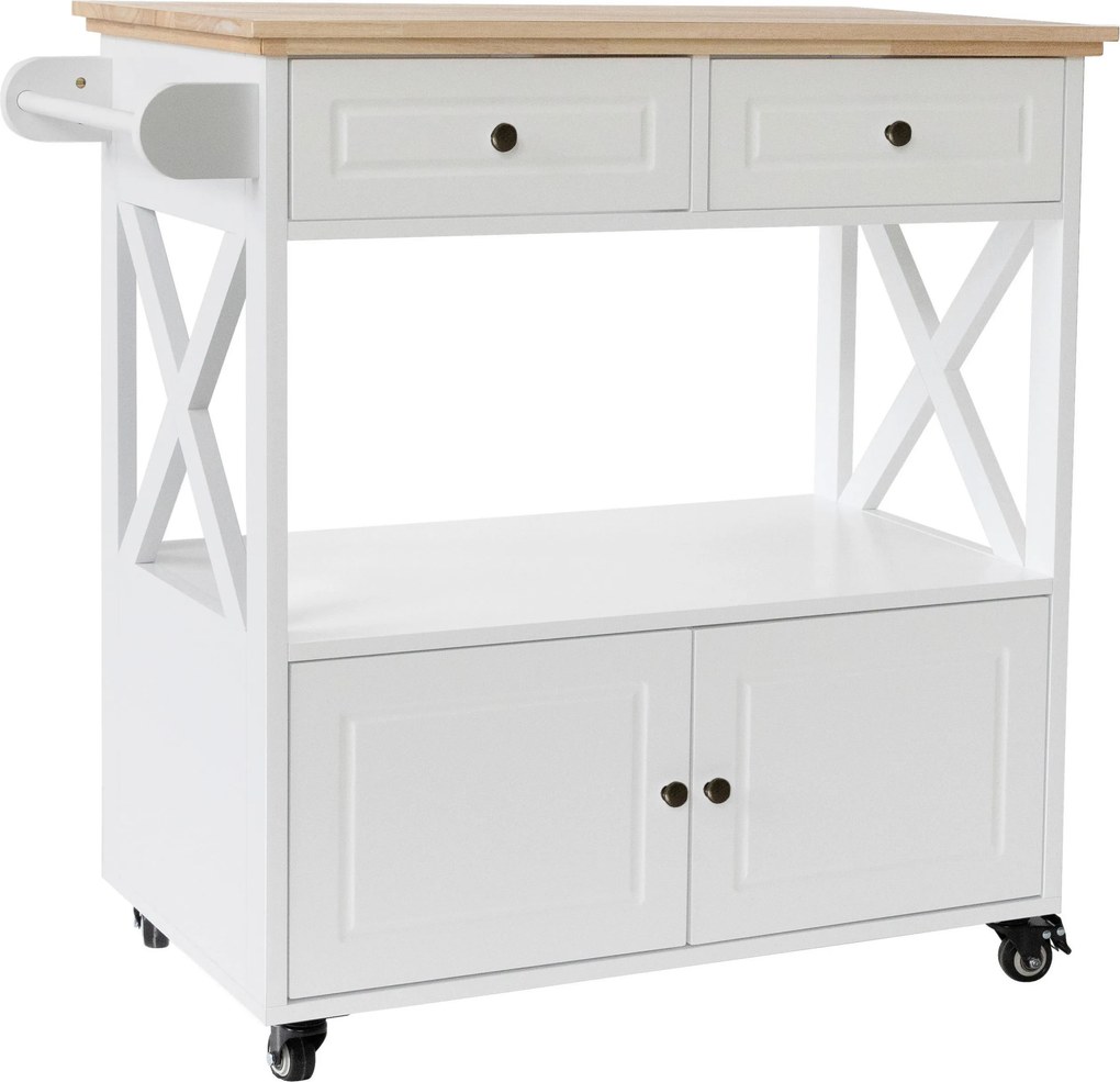 XXXLutz SERVÍROVACÍ VOZÍK, bílá, 88/88/47 cm MID.YOU - Barové vozíky - 001713013701