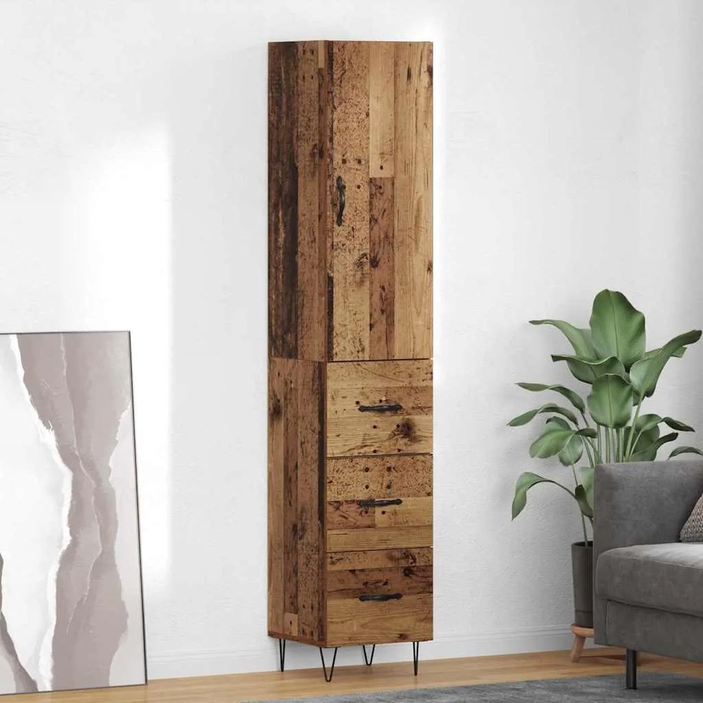 Vysoký bufet Staré dřevo 34,5 x 34 x 90 cm Kompozitní dřevo 3402723