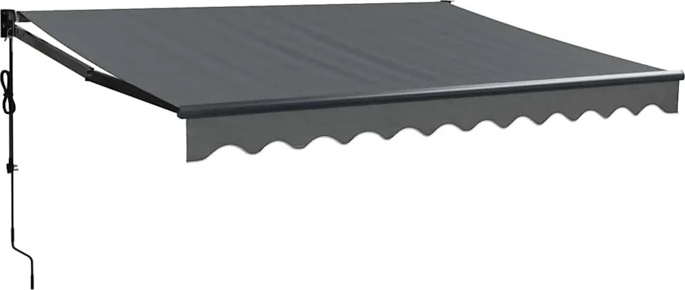 Automatická zatahovací markýza antracitová 3,5 x 2,5 m 3154512