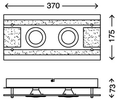 Briloner 3552-022 - LED Stropní svítidlo PURISTA 2xLED/5W/230V