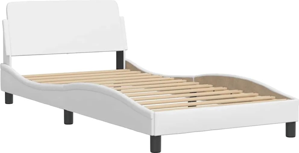 Postel s matrací Dover bílá 100 x 200 cm umělá kůže 3208358