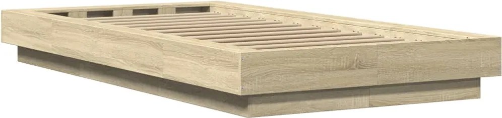 Rám postele dub sonoma 75 x 190 cm kompozitní dřevo 3281247