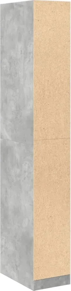 Šatní skříň betonově šedá 30 x 50 x 200 cm kompozitní dřevo 3307705