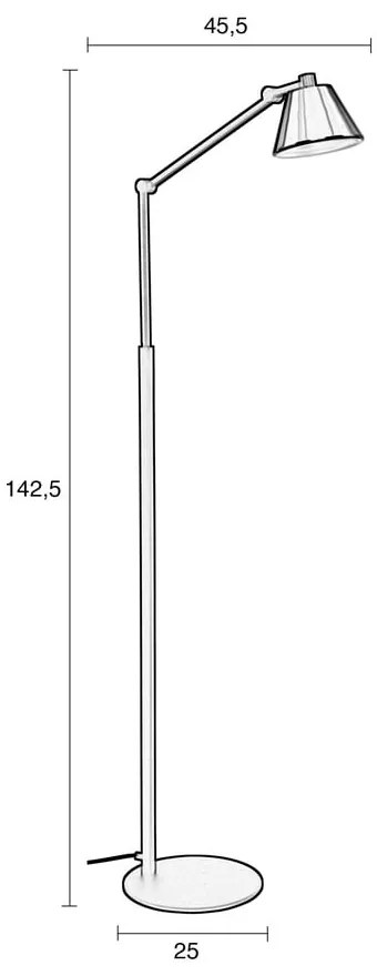 Černá stojací lampa Lub - Zuiver