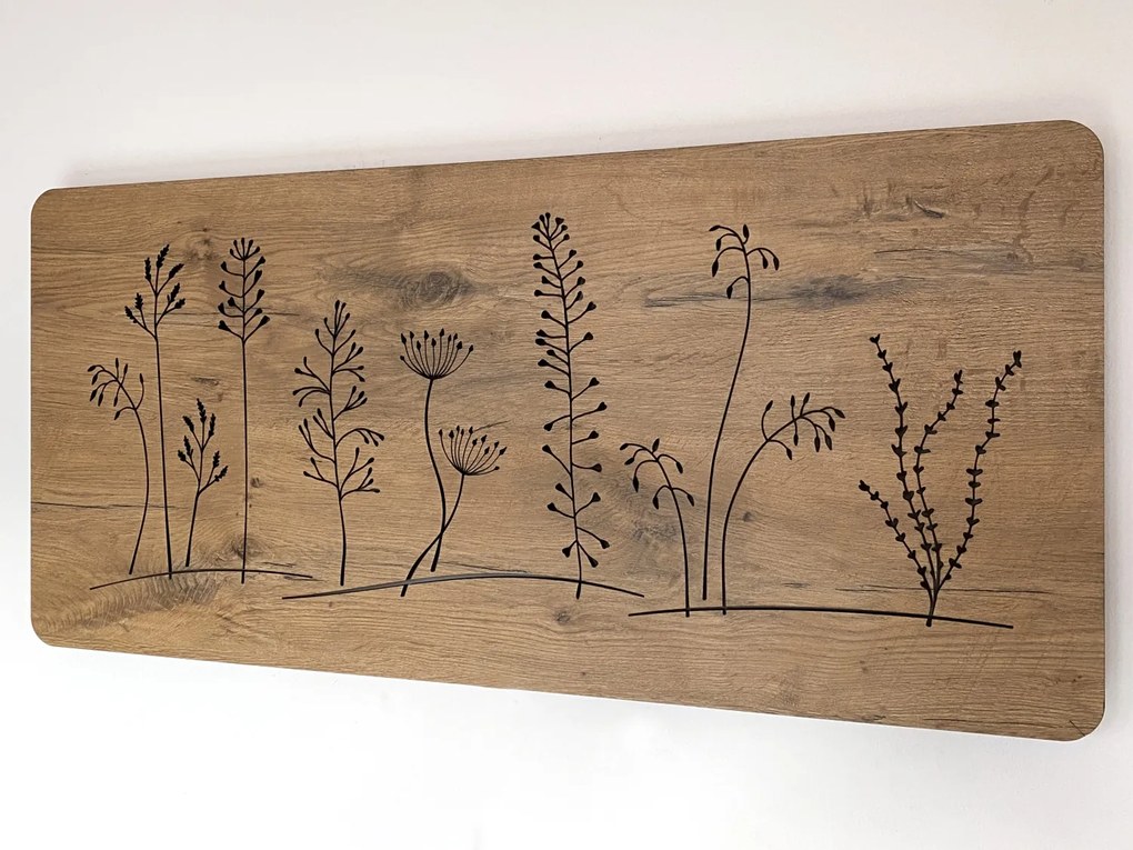 Li-Go "Louka" světelný obraz 230V 90x40 cm provedení povrchu: dub světlý