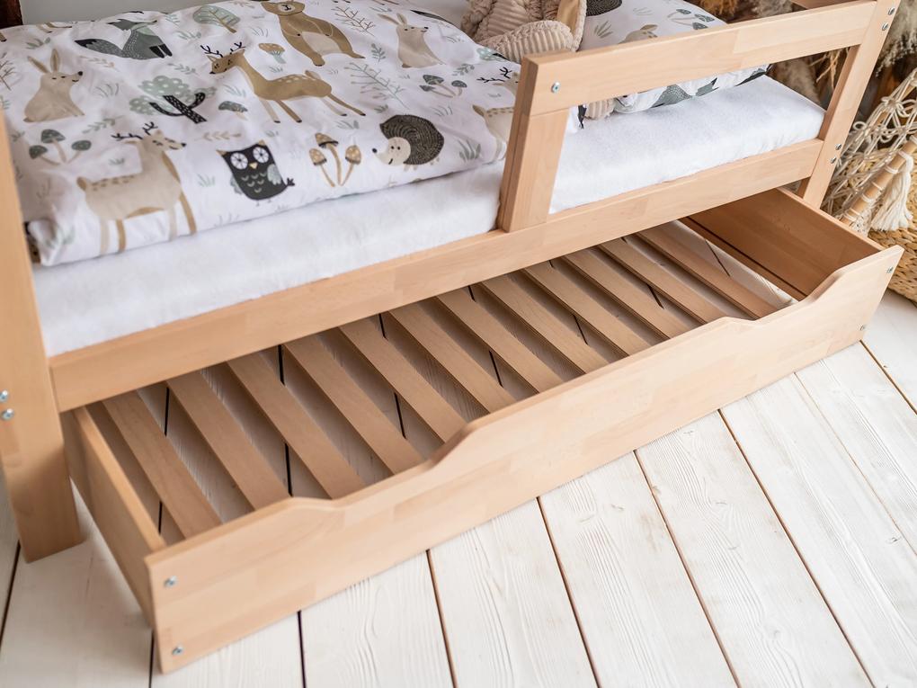 Woodisio Domečková postel NELA PLUS Variant: 160 x 80, Barva: Přirodní dřevo, Veľkosť: S roštem