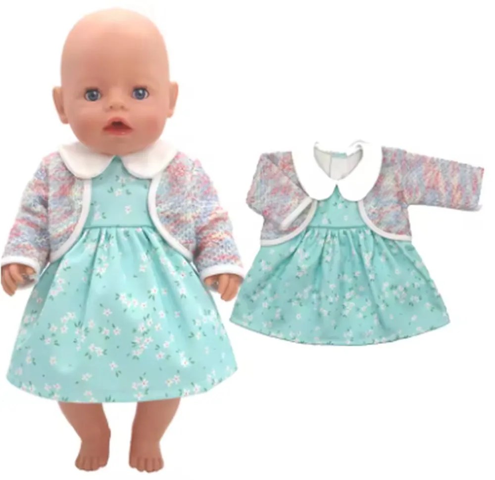 Šatičky, sety a soupravy pro panenky American girl a Baby Born Varianta: A3 tyrkysový set s bolerkem