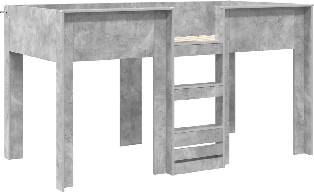 Patrová postel pro děti Betonově šedá 100 x 200 cm 3410502