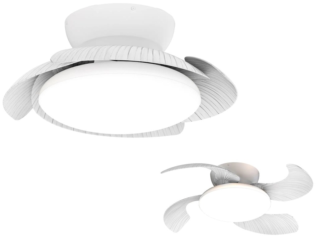 Mantra Aloha, rozvinovací ventilátor se svítidlem a dálk. ovladačem, LED 45W 2700-5000K, bílá, průměr 52/90cm