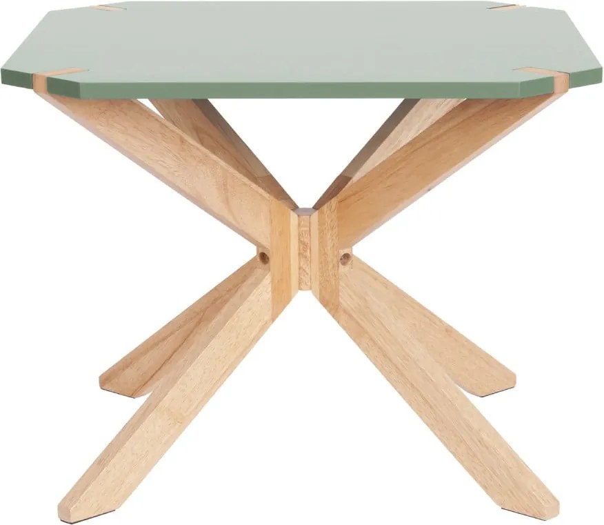 Mátově zelený konferenční stolek Leitmotiv Mister, 65 x 65 cm