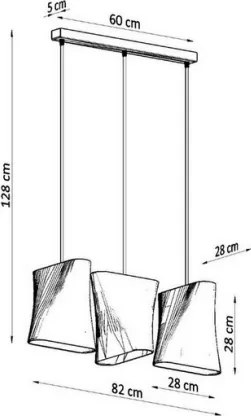 Lustr SOLLUX BLUM 3 bílý E27 3x60W bez žárovky SL.0771