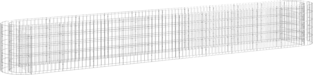 Gabionový vyvýšený záhon pozinkované železo 400 x 50 x 50 cm 152028