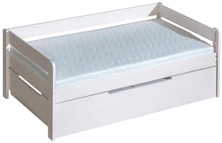 Jednolůžková postel s úložným prostorem Bambi 2 - masiv Zvolte možnost matrace: Bez matrace, Barevné provedení: Antracit