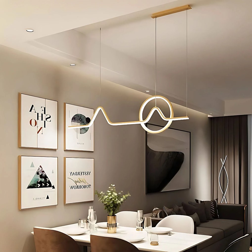 Toolight Závěsné LED osvětlení E6 LHJ022-CP 120 cm zlaté