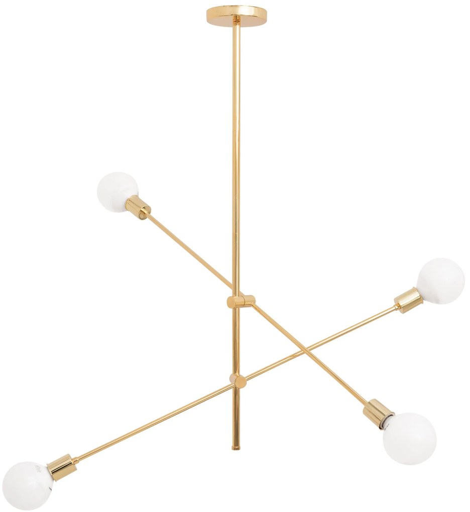 Toolight - Nastavitelná stropní lampa dvouramenná 4xE27 60W APP479-4C, zlatá, OSW-00611