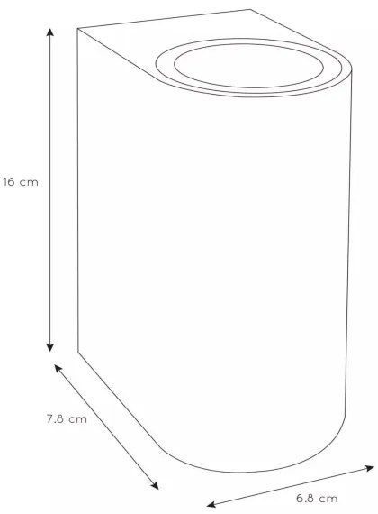 Lucide 69801/02/30 - Venkovní nástěnné svítidlo ZARO 2xGU10/35W/230V IP44 černá