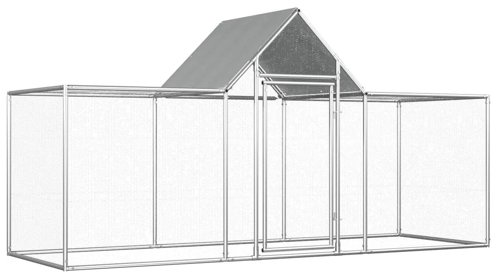 vidaXL Marketos Klec pro kuřata 3 x 1 x 1,5 m pozinkovaná ocel