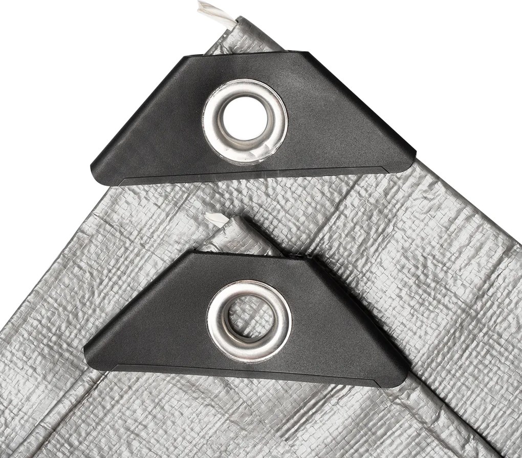 Plachta Procraft ST6x8 200g/m2 nepromokavá s oky 6x8 m stříbrná | ST6x8