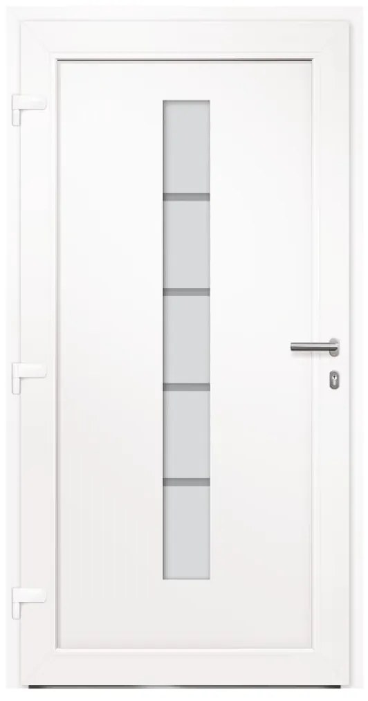Vchodové dveře hliník a PVC bílé 110 x 210 cm - Default Title