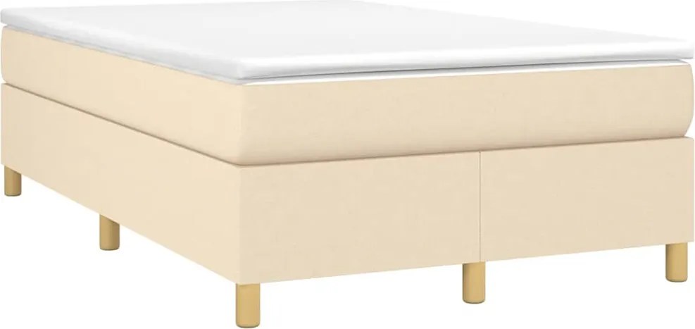 Box spring postel s matrací krémová 120x190 cm textil 3269695