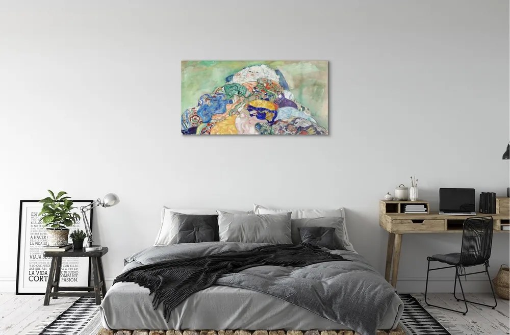 Obraz na skle Abstraktní umění dítě 100x50 cm