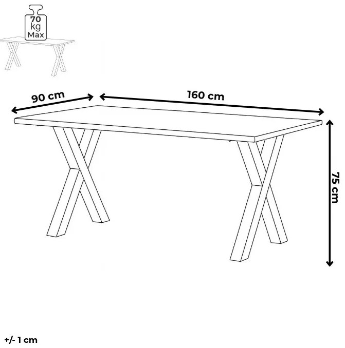 Autronic Jídelní stůl DS-X DUB Rozměr stolu: 160 x 90 cm