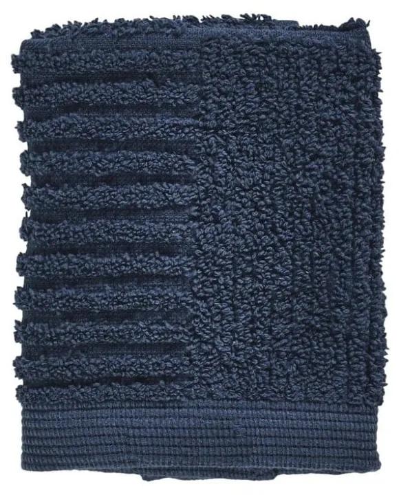 Tmavě modrý ručník ze 100% bavlny na obličej Zone Classic Dark Blue, 30 x 30 cm