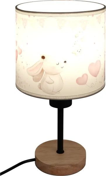 BRILAGI - Stolní lampa BOBO WOOD 1xE27/25W/230V dub/černá/krémová/králíčci