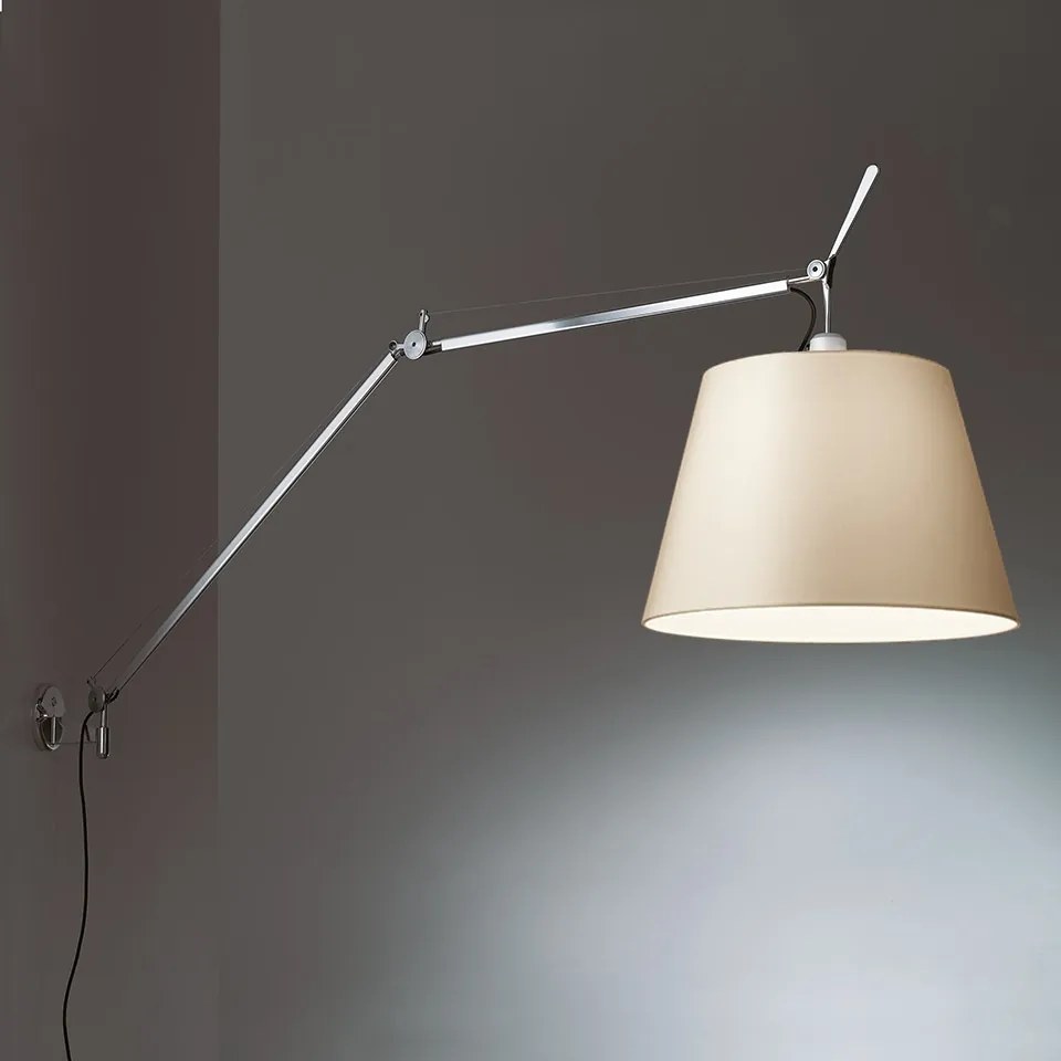 Artemide 0778010A + 0563050A + 0780030A Tolomeo Wall Mega se stmívačem, 1x150W E27, pergamenové stínítko prům. 42cm, max. délka 185cm