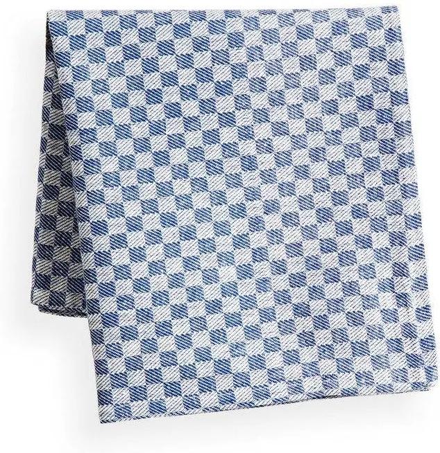 Škodák Pracovní bavlněný ručník vzor 002 kepr modrá kostka - 50x100cm