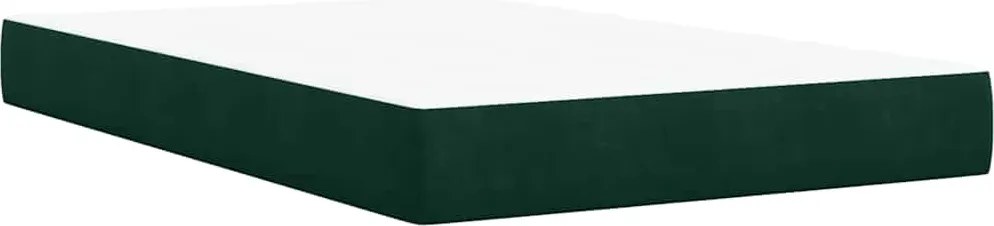 Box spring postel s matrací tmavě zelená 120x190 cm samet 3290861