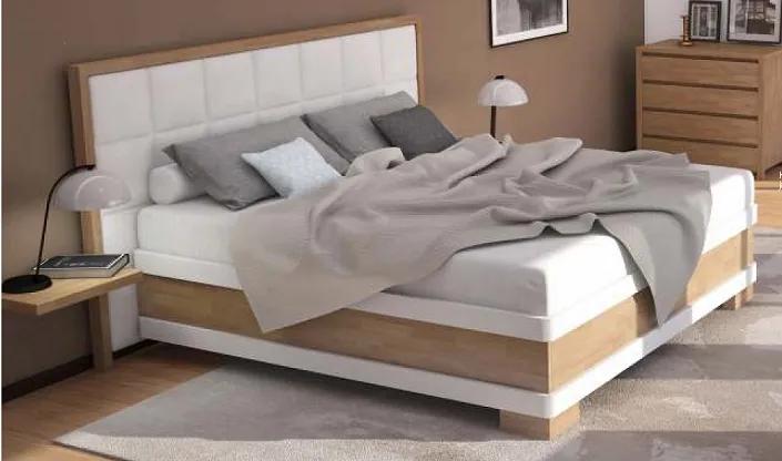 Lucatec Dřevěná postel Constance 200x180 Jádrový buk