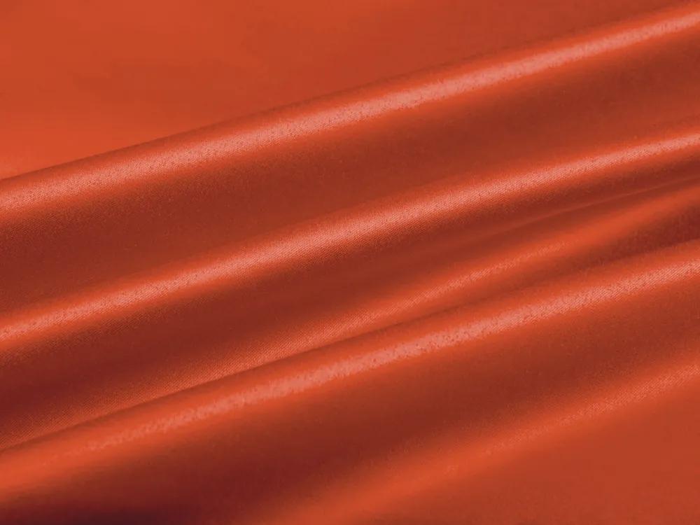 Biante Saténový běhoun na stůl polyesterový Satén LUX-L045 Cihlově červený 45x140 cm