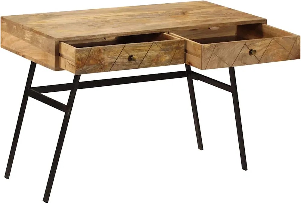 Psací stůl se zásuvkami 110 x 50 x 76 cm masivní mangovník 246718