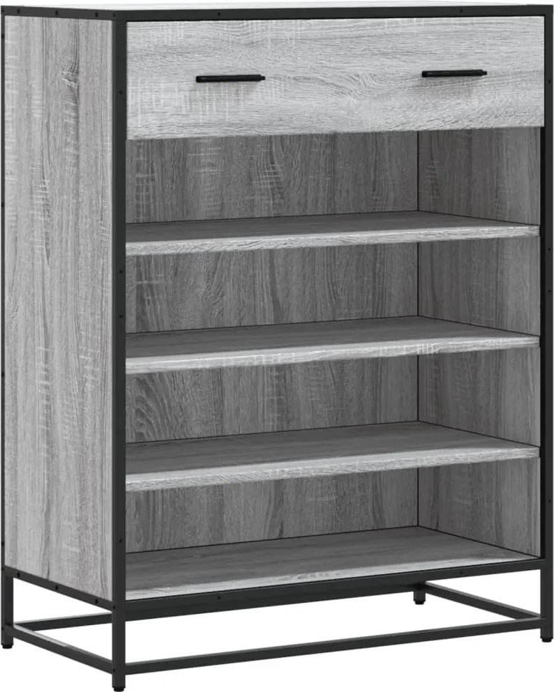 Botník šedý sonoma 75 x 38 x 97,5 cm kompozitní dřevo a kov 3300878