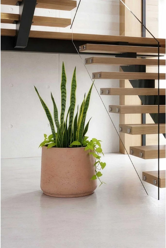 Květináč TROPICO, sklolaminát, výška 38 cm, oranžová