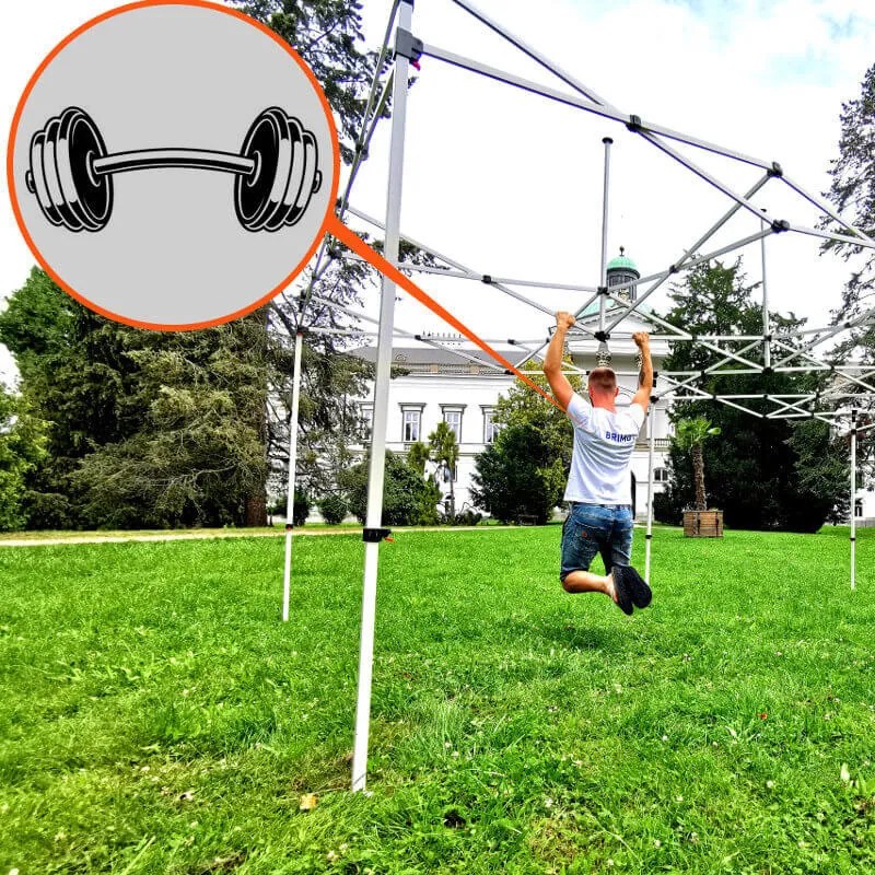 BRIMO Nůžkový párty stan SUPER 3x6 m 3 stěny modrý