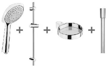Jika Cubito Pure - Sprchová souprava Cubito-N 13 cm, 4 proudy, chrom H3651X00044731