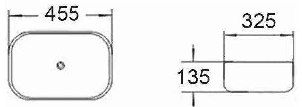Mexen Rita, umyvadlo na desku 45 x 32 cm, platinová matná, 21084563