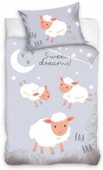 Carbotex Povlečení bavlna do postýlky Ovečky Sweet Dreams 100x135, 40x60 cm