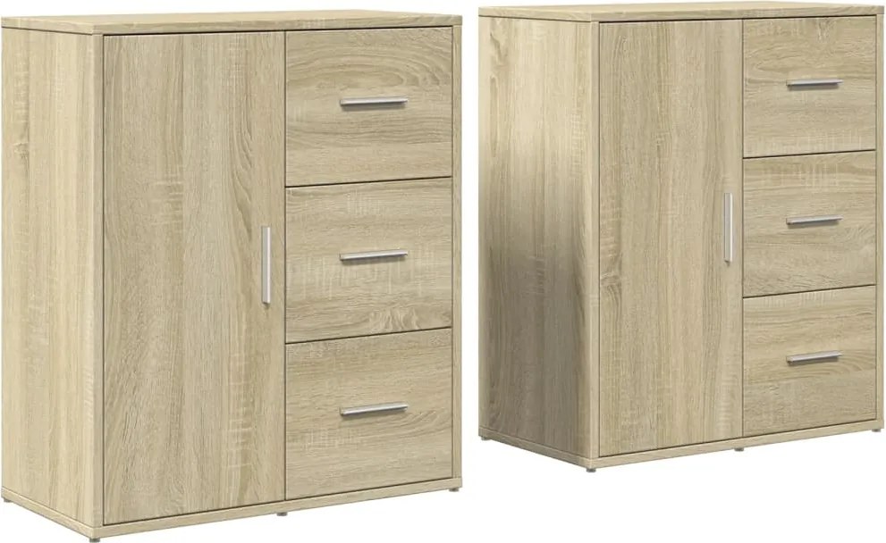 Příborníky 2 ks dub sonoma 60 x 31 x 70 cm kompozitní dřevo 3276555
