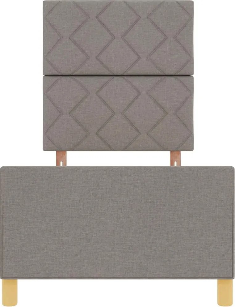 Rám postele s čelo Taupe 80 x 200 cm textil 3344764