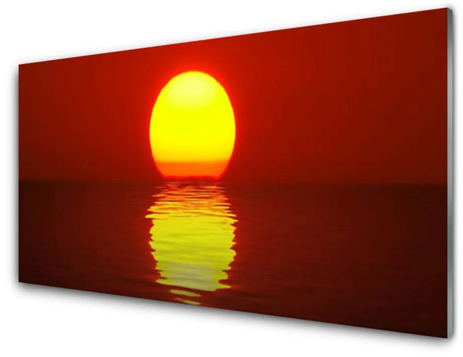 Obraz na skle Západ Slunce Krajina 120x60 cm