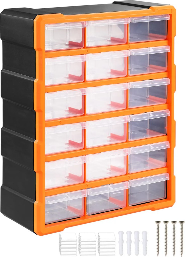 Organizér na drobné díly 47,5x38x16cm 18 přihrádky