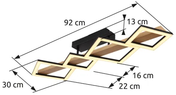 Globo 67288D2 - LED Stropní svítidlo DUSTIN LED/35W/230V 3000K
