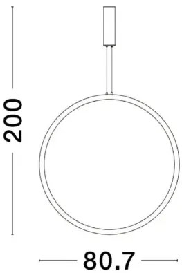 LED lustr Change 90 černé
