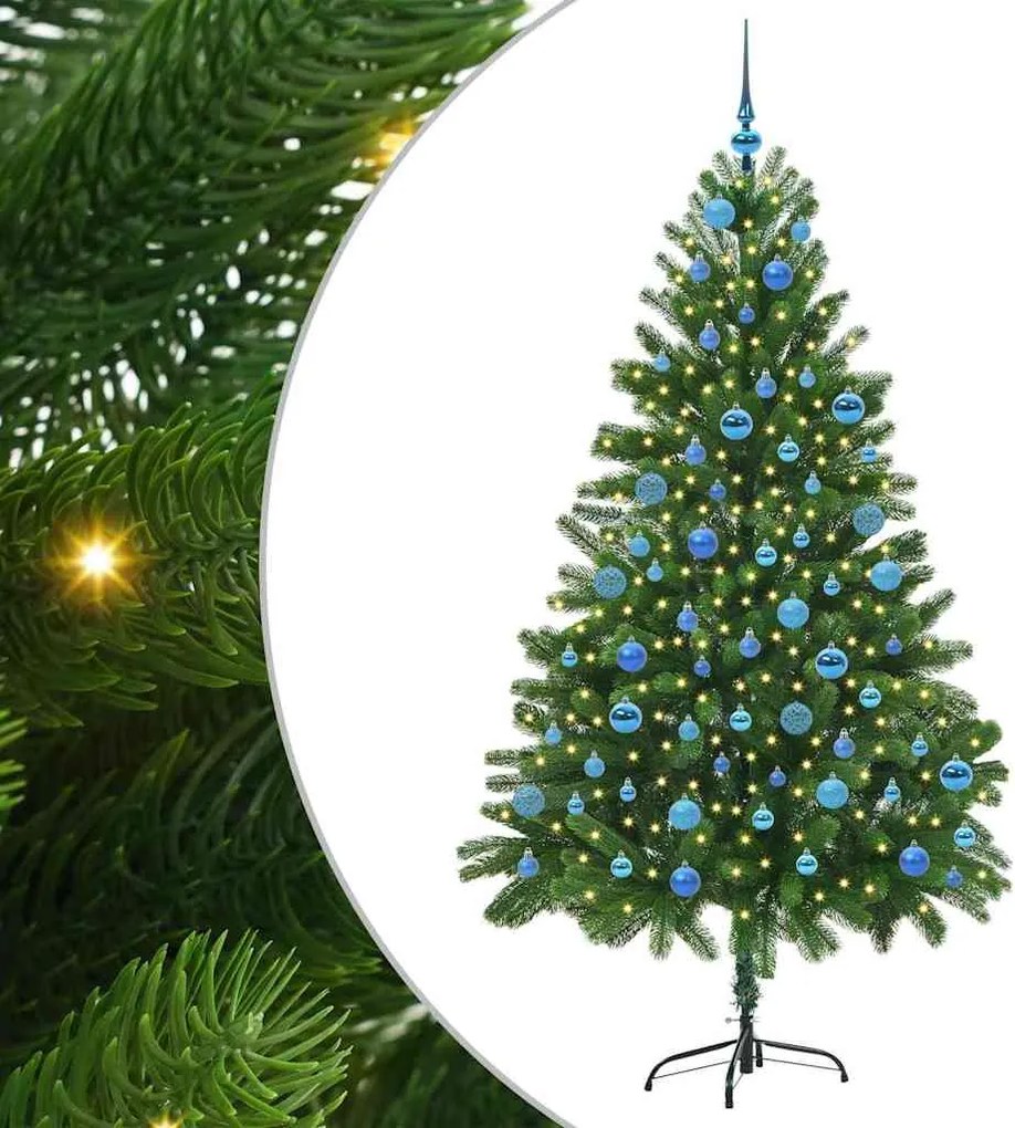 Vánoční stromeček s 300 LED diodami s stojanem Zelená 180 cm PE 3396338