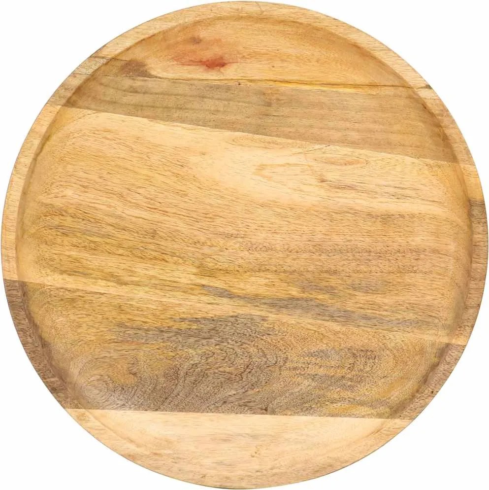 Kulatý odkládací stolek 43x43x66 cm masivní mangovníkové dřevo 286471